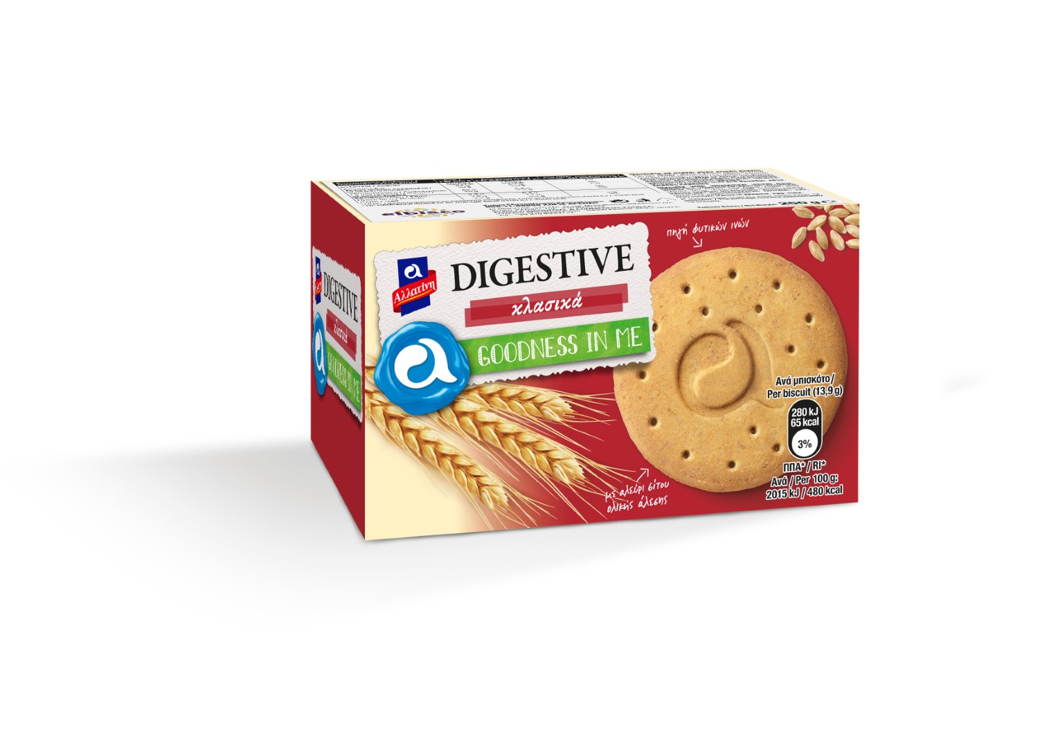 ΑΛΛΑΤΙΝΗ: Νέα μπισκότα Digestive Χωρίς Ζάχαρη, Goodness in Me